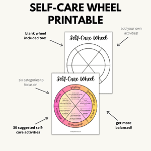 The Ultimate Guide to the Self-Care Wheel - Mending Time, Mama!